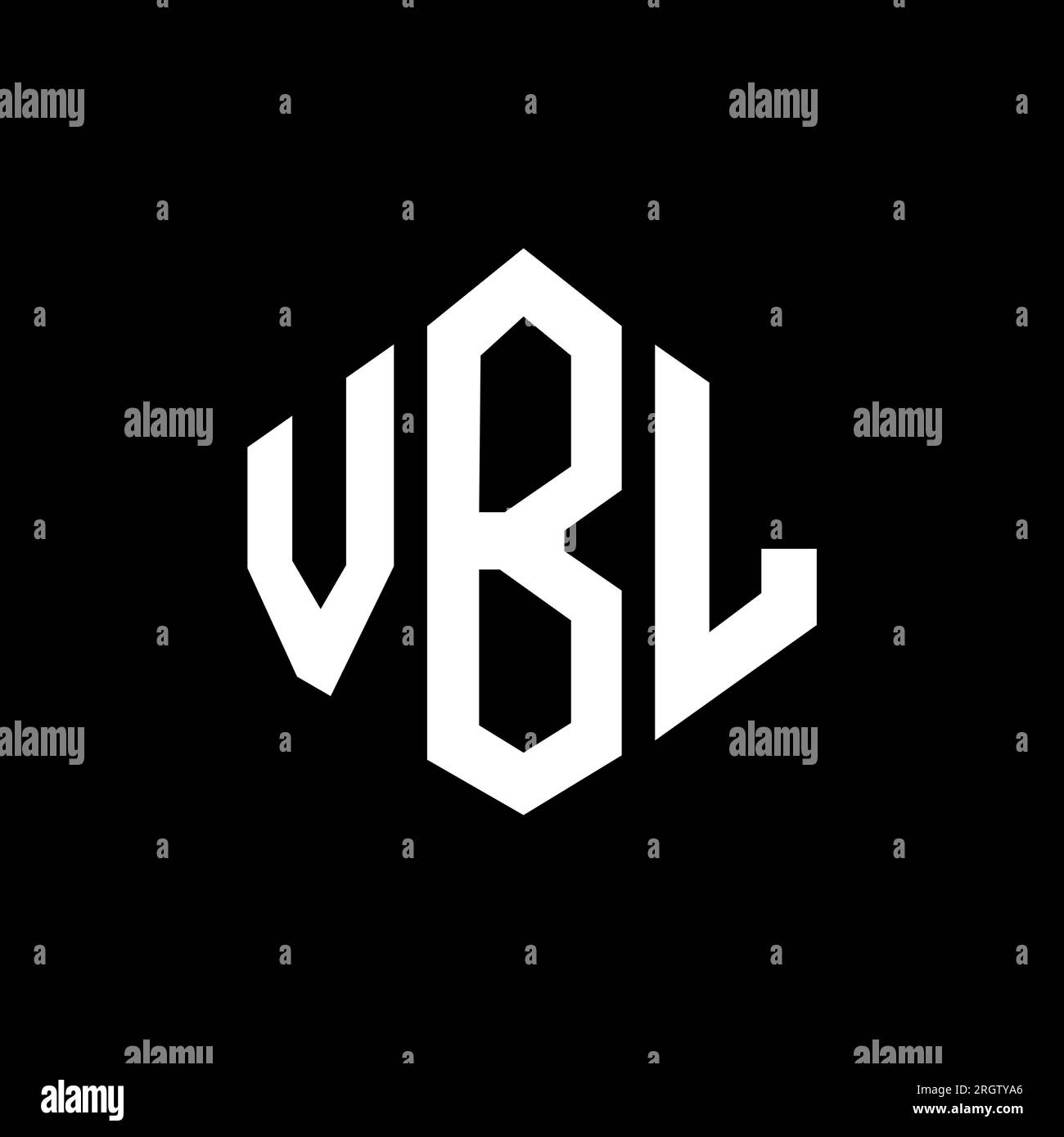 VBL letter logo design with polygon shape. VBL polygon and cube shape ...
