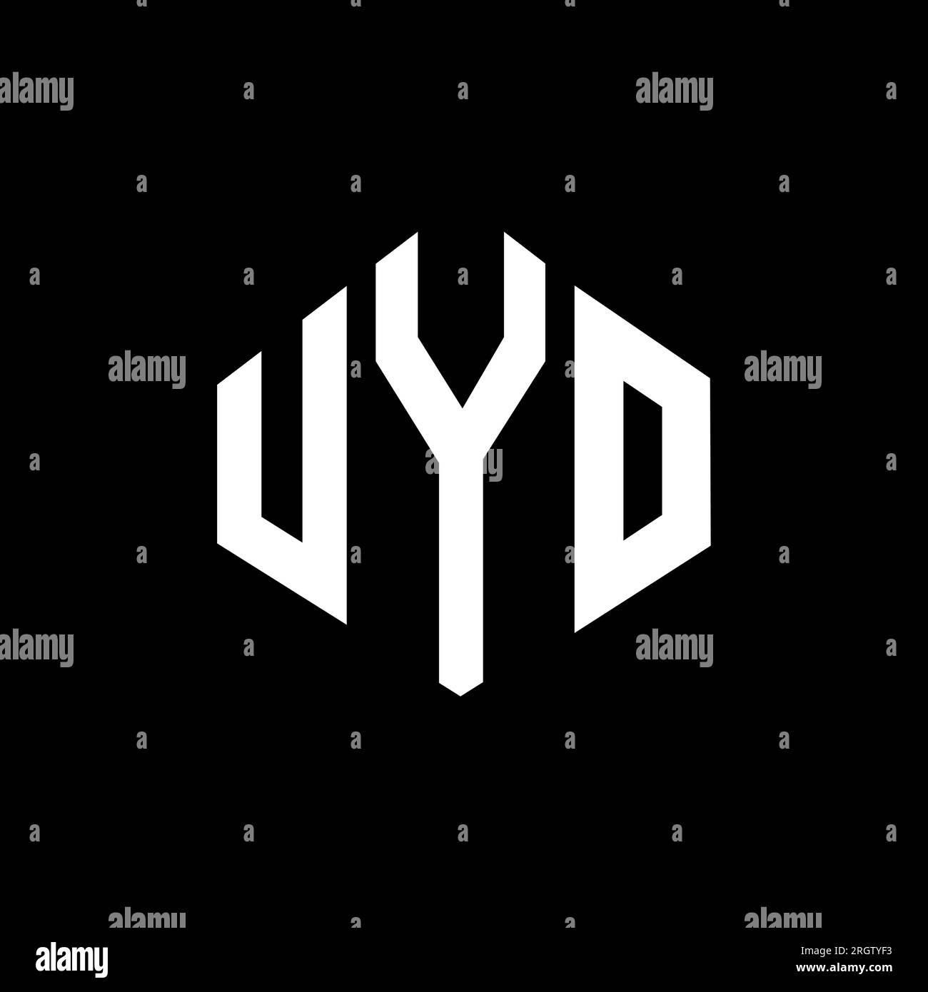 UYO letter logo design with polygon shape. UYO polygon and cube shape ...