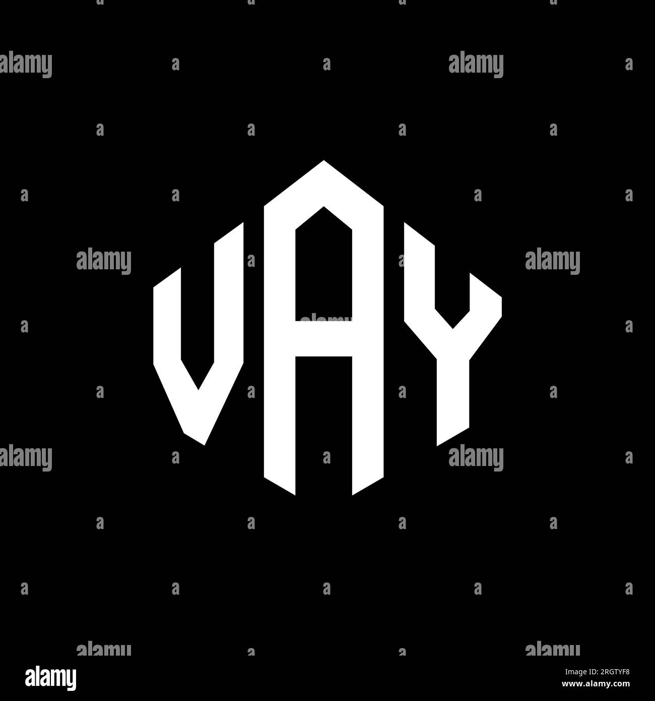 VAY letter logo design with polygon shape. VAY polygon and cube shape ...