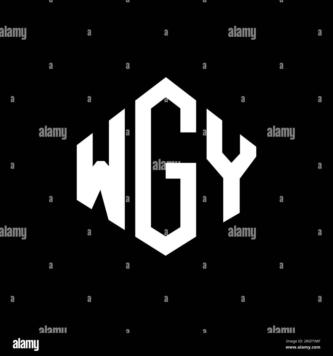 WGY letter logo design with polygon shape. WGY polygon and cube shape ...