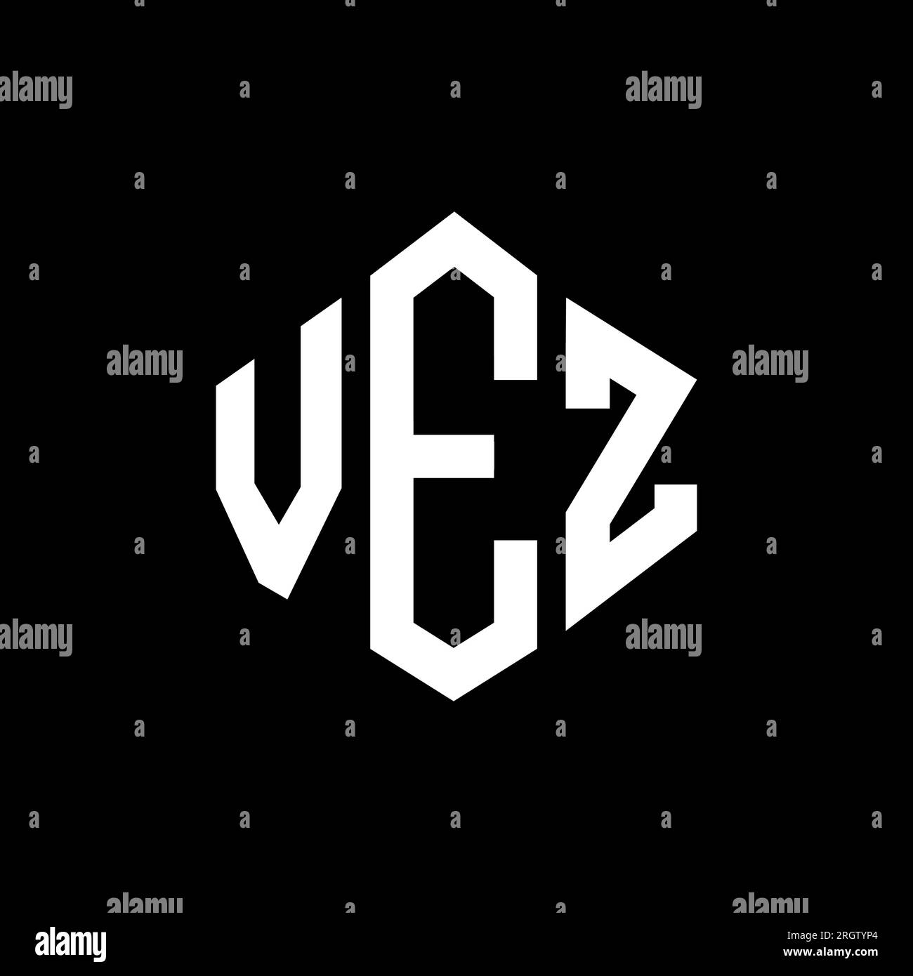 VEZ letter logo design with polygon shape. VEZ polygon and cube shape ...