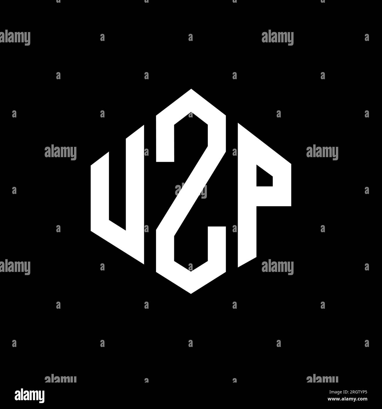 UZP letter logo design with polygon shape. UZP polygon and cube shape ...