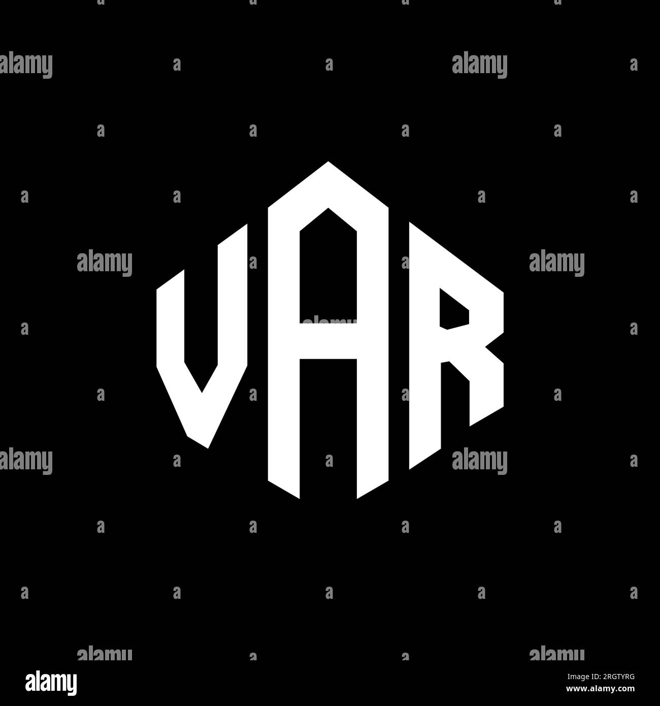 VAR letter logo design with polygon shape. VAR polygon and cube shape ...