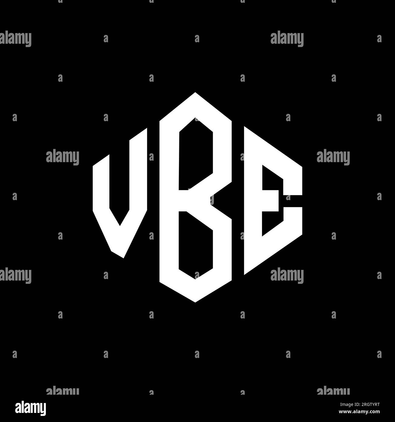 VBE letter logo design with polygon shape. VBE polygon and cube shape ...
