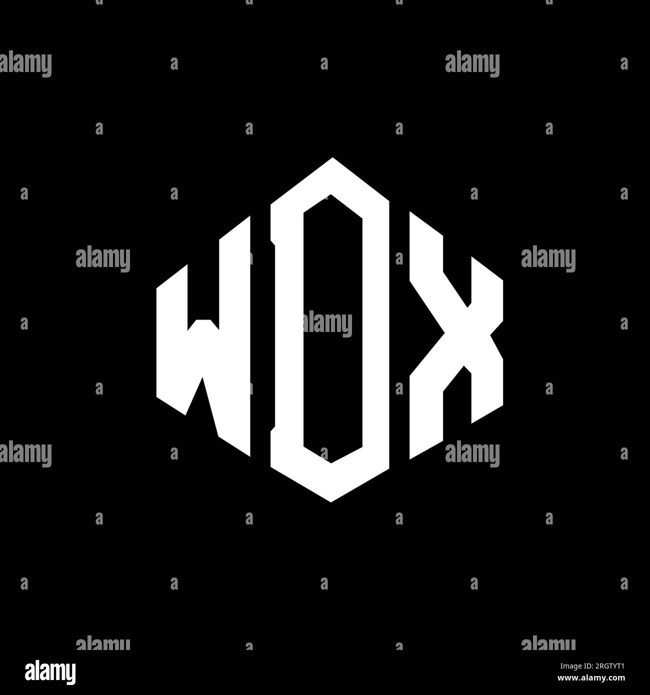 WDX letter logo design with polygon shape. WDX polygon and cube shape logo design. WDX hexagon ...