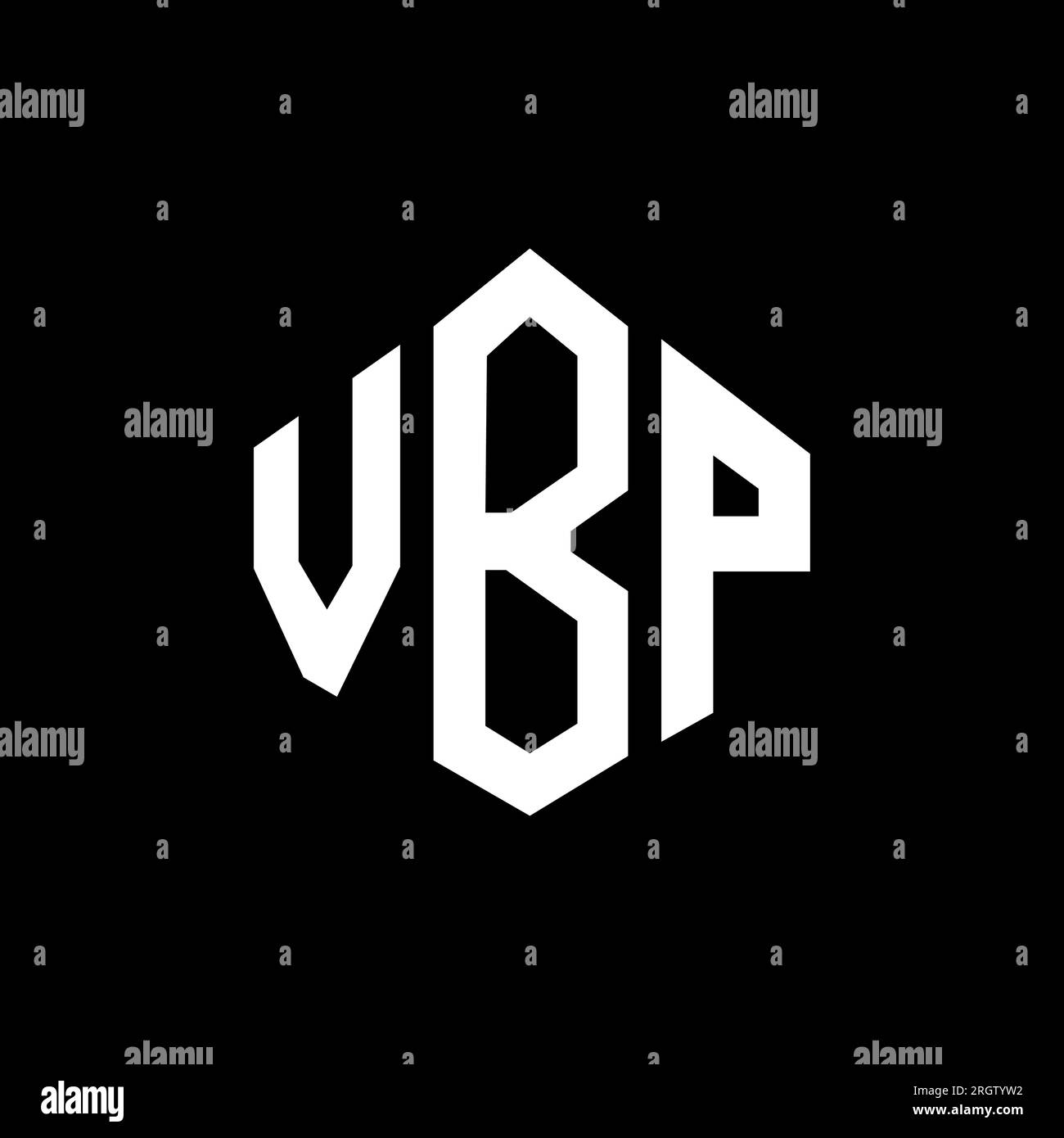 VBP letter logo design with polygon shape. VBP polygon and cube shape ...