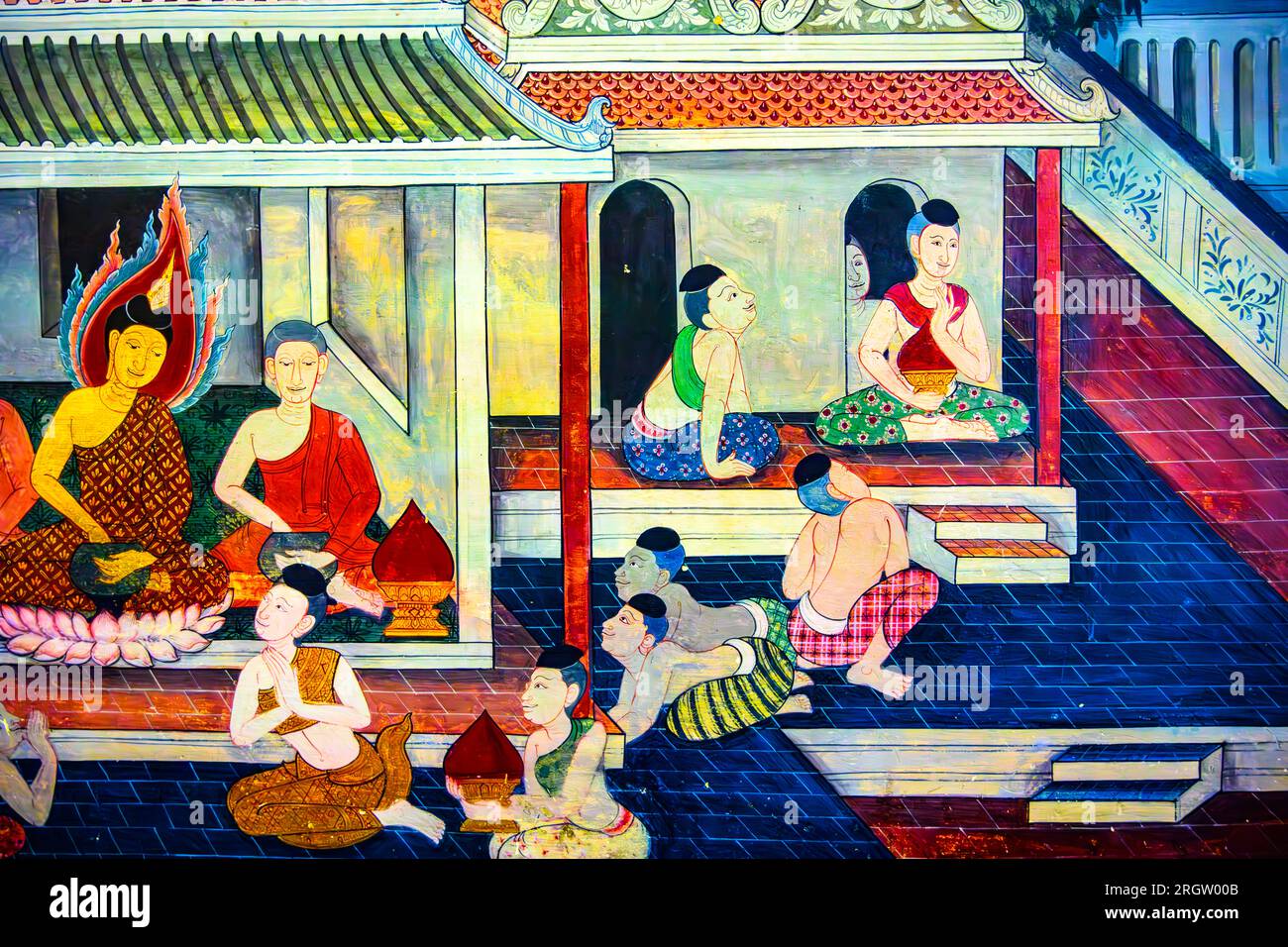 Mural in wat pho temple hi-res stock photography and images - Alamy