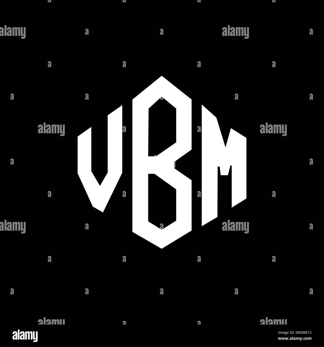 VBM letter logo design with polygon shape. VBM polygon and cube shape ...