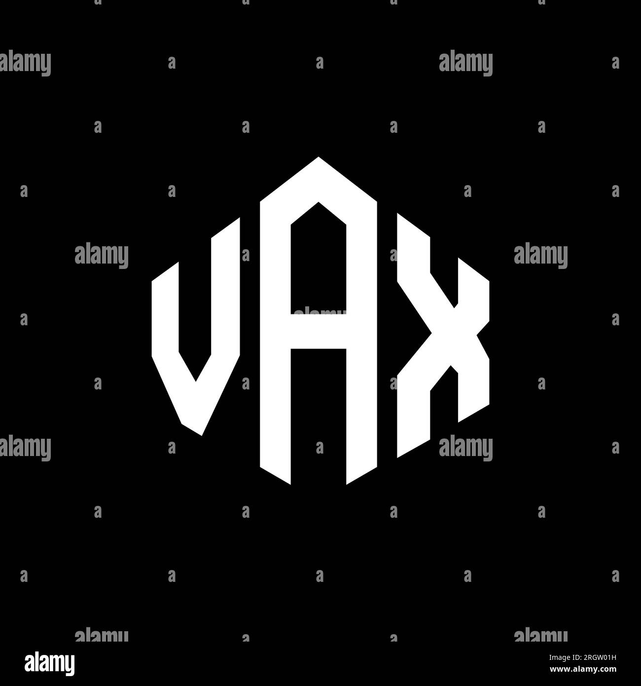 VAX letter logo design with polygon shape. VAX polygon and cube shape ...