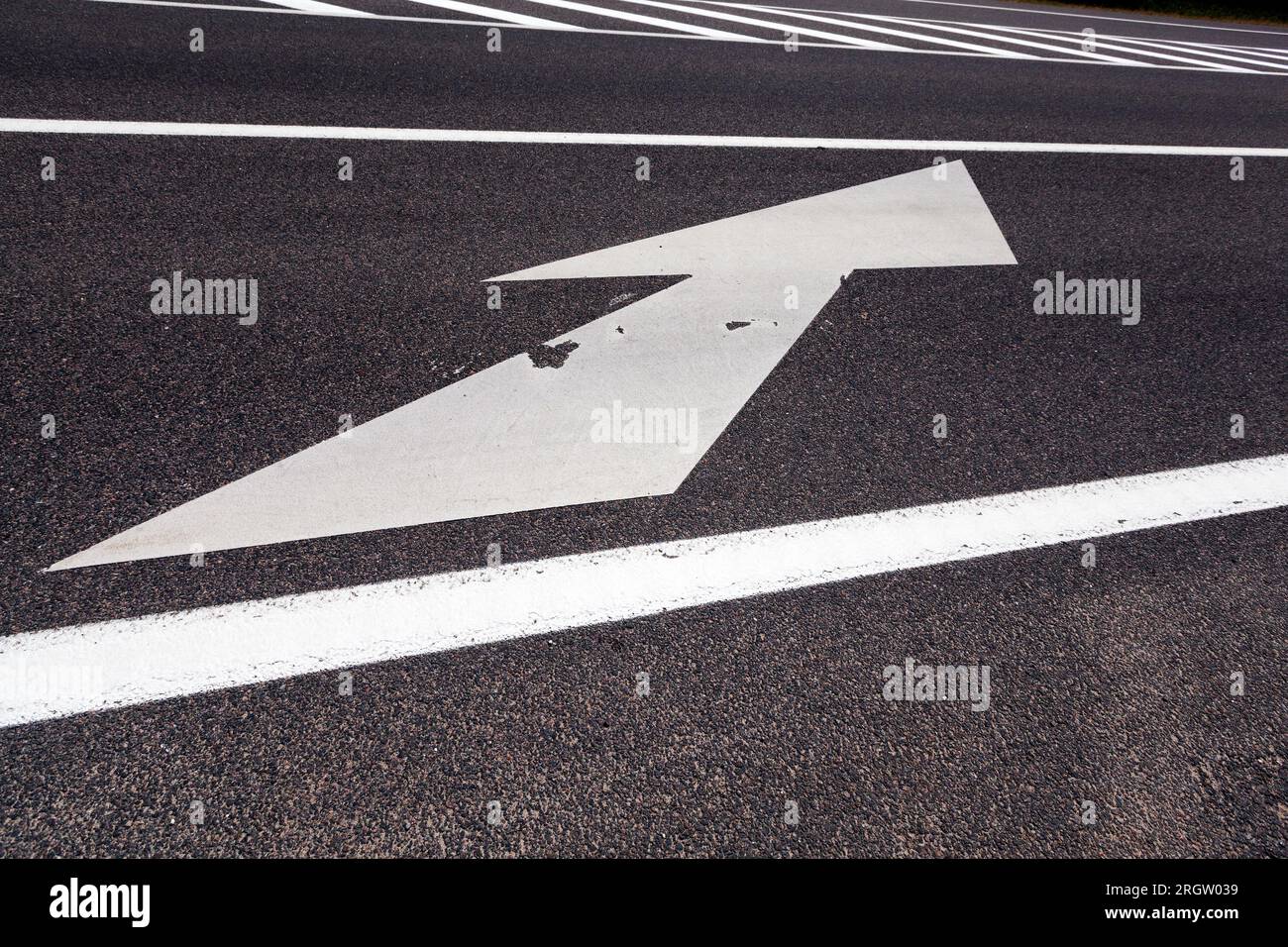 white markings on the road to ensure the safety and regulation of the ...