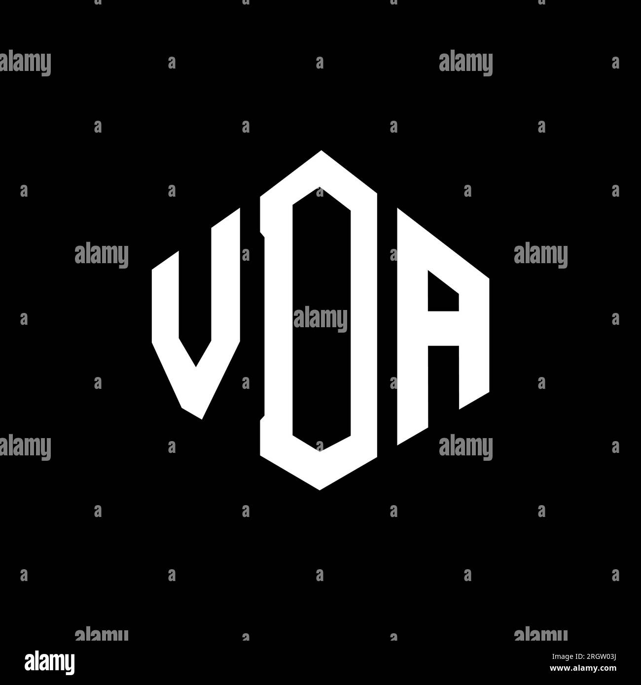 VDA letter logo design with polygon shape. VDA polygon and cube shape ...