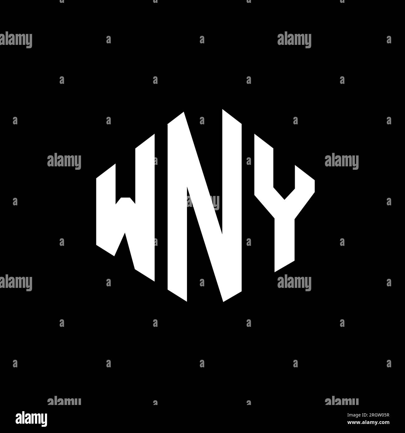 WNY letter logo design with polygon shape. WNY polygon and cube shape ...