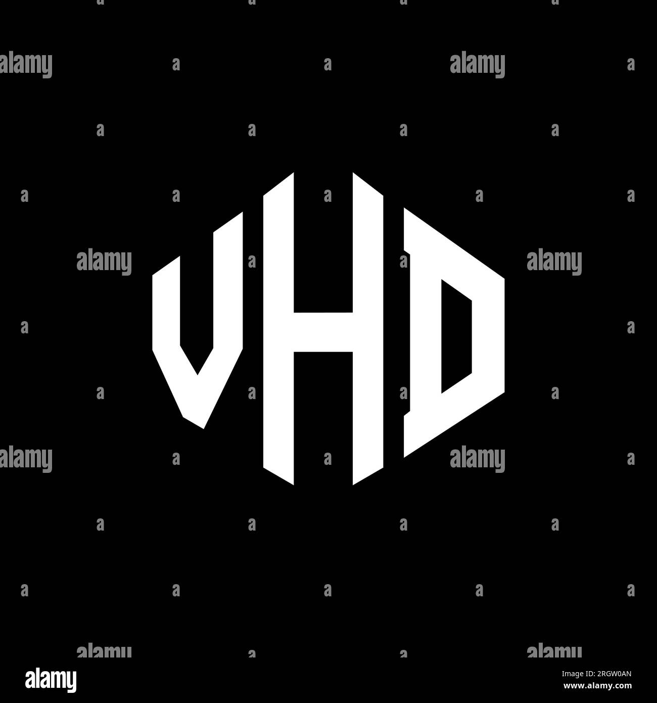 VHD letter logo design with polygon shape. VHD polygon and cube shape ...