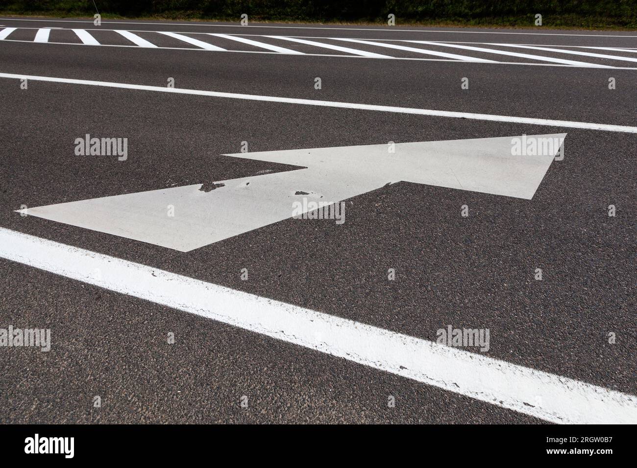 white markings on the road to ensure the safety and regulation of the ...