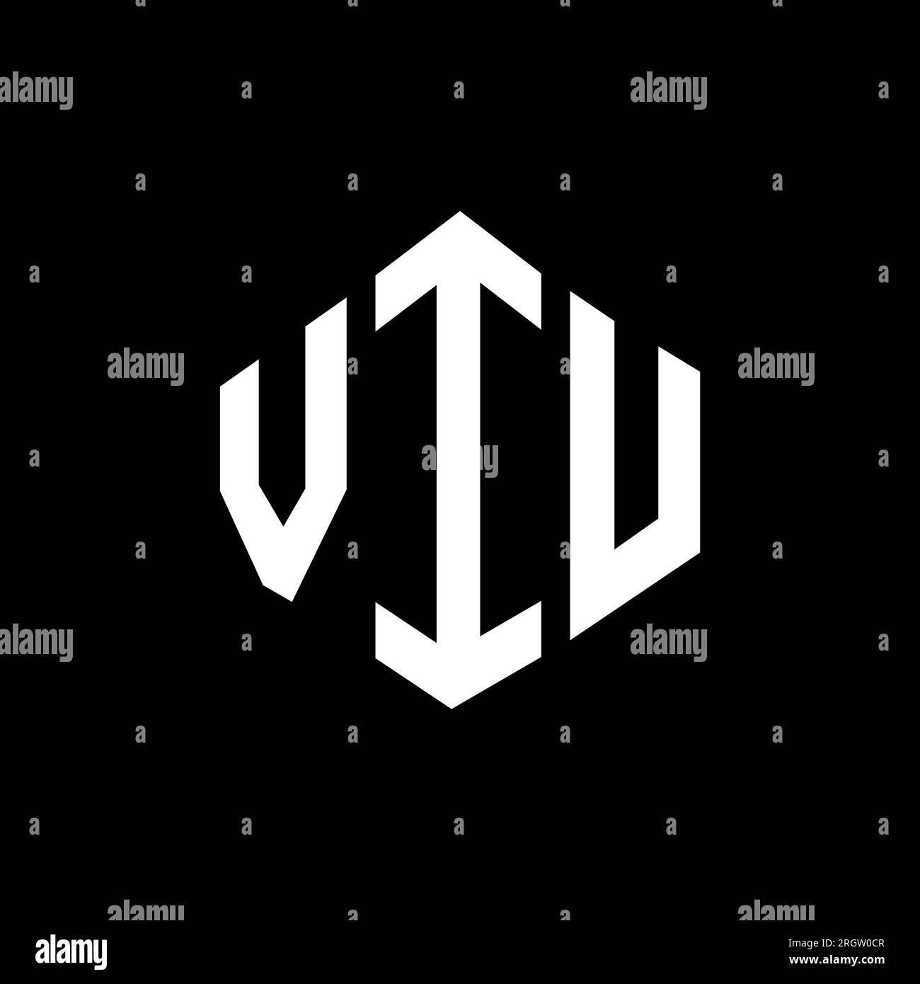 VIU letter logo design with polygon shape. VIU polygon and cube shape ...