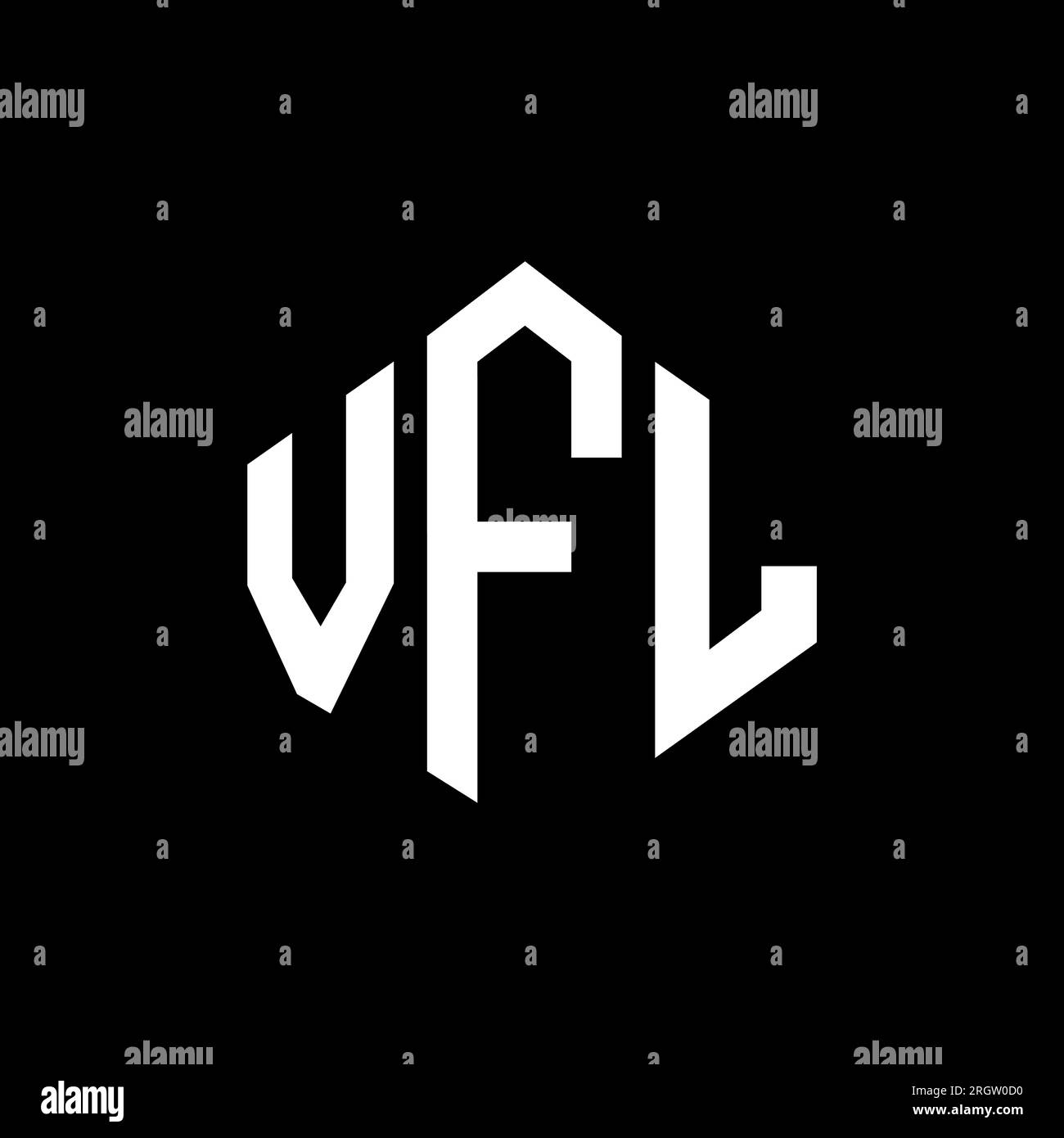 VFL letter logo design with polygon shape. VFL polygon and cube shape ...