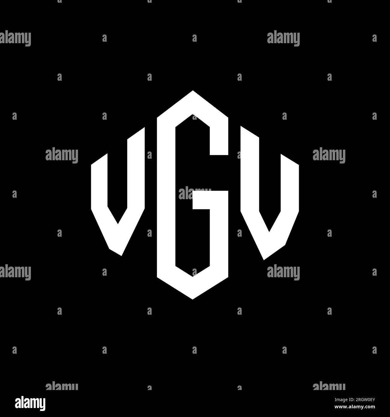 VGV letter logo design with polygon shape. VGV polygon and cube shape ...