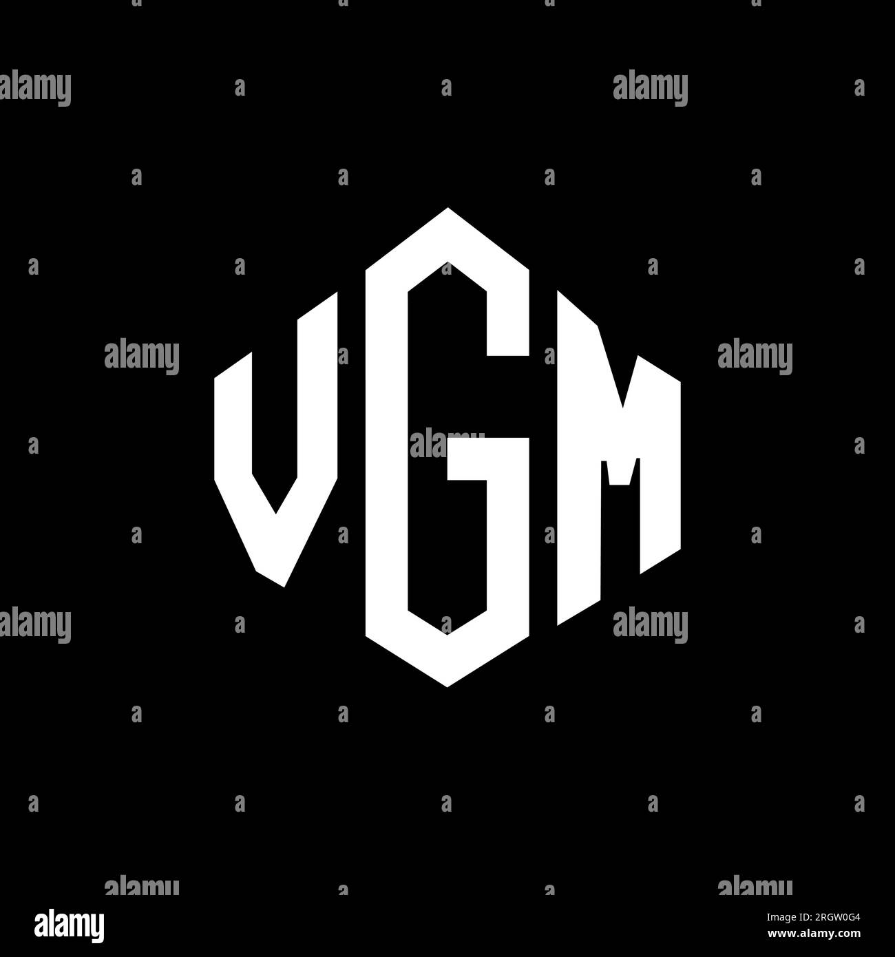 VGM letter logo design with polygon shape. VGM polygon and cube shape ...