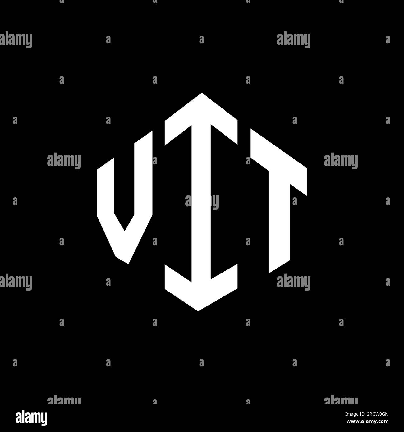 VIT letter logo design with polygon shape. VIT polygon and cube shape ...