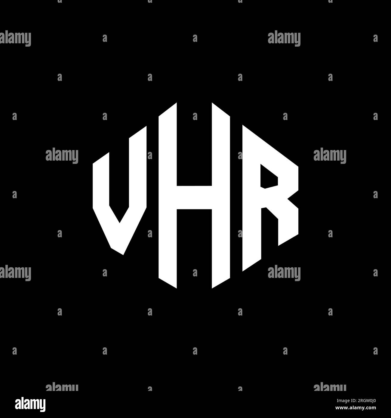 VHR letter logo design with polygon shape. VHR polygon and cube shape ...