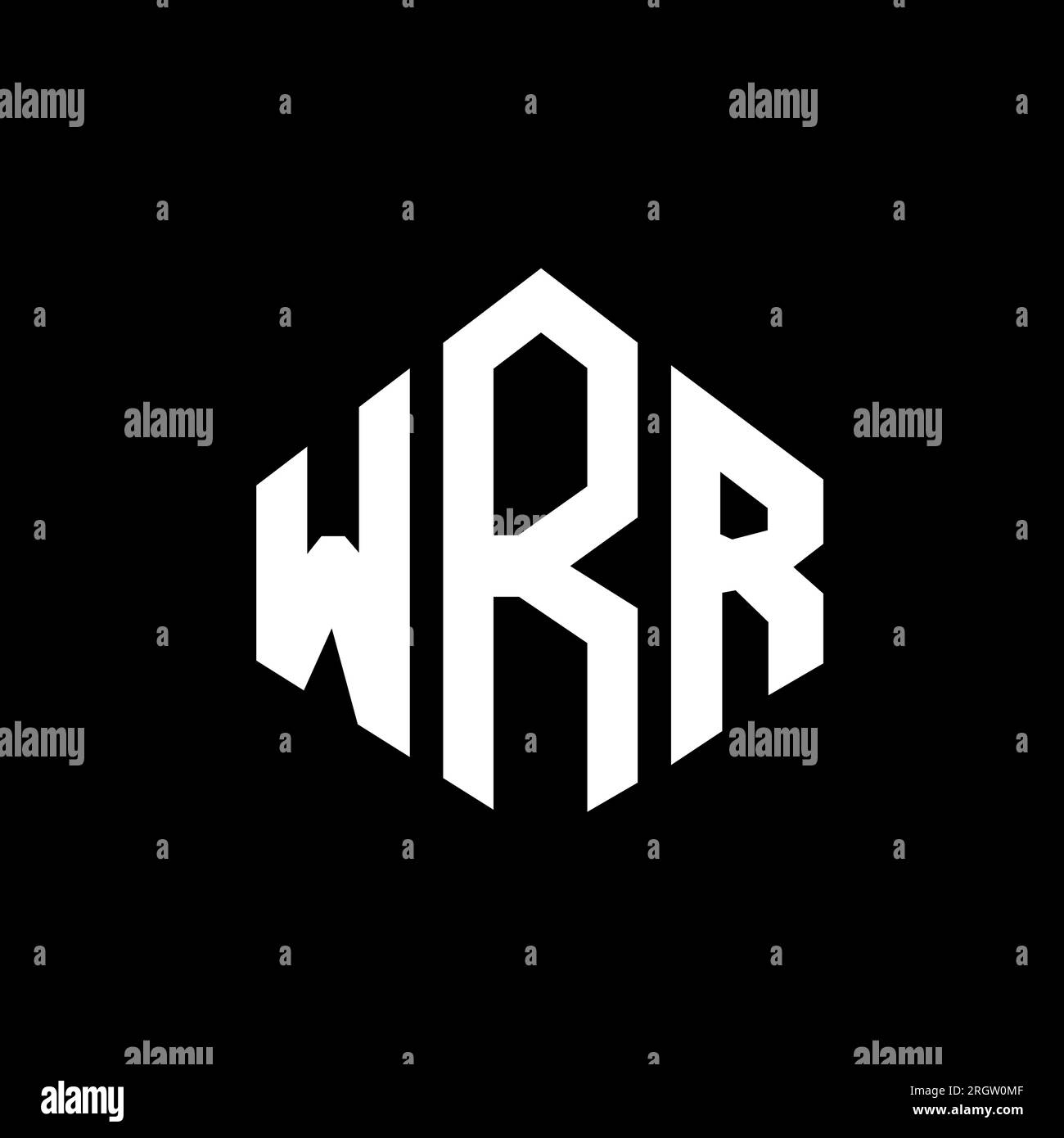 WRR letter logo design with polygon shape. WRR polygon and cube shape ...