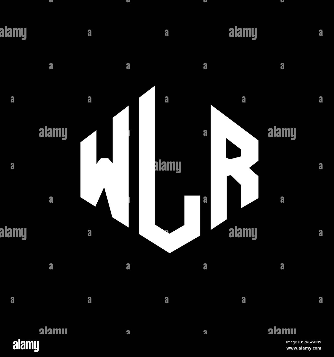 WLR letter logo design with polygon shape. WLR polygon and cube shape ...
