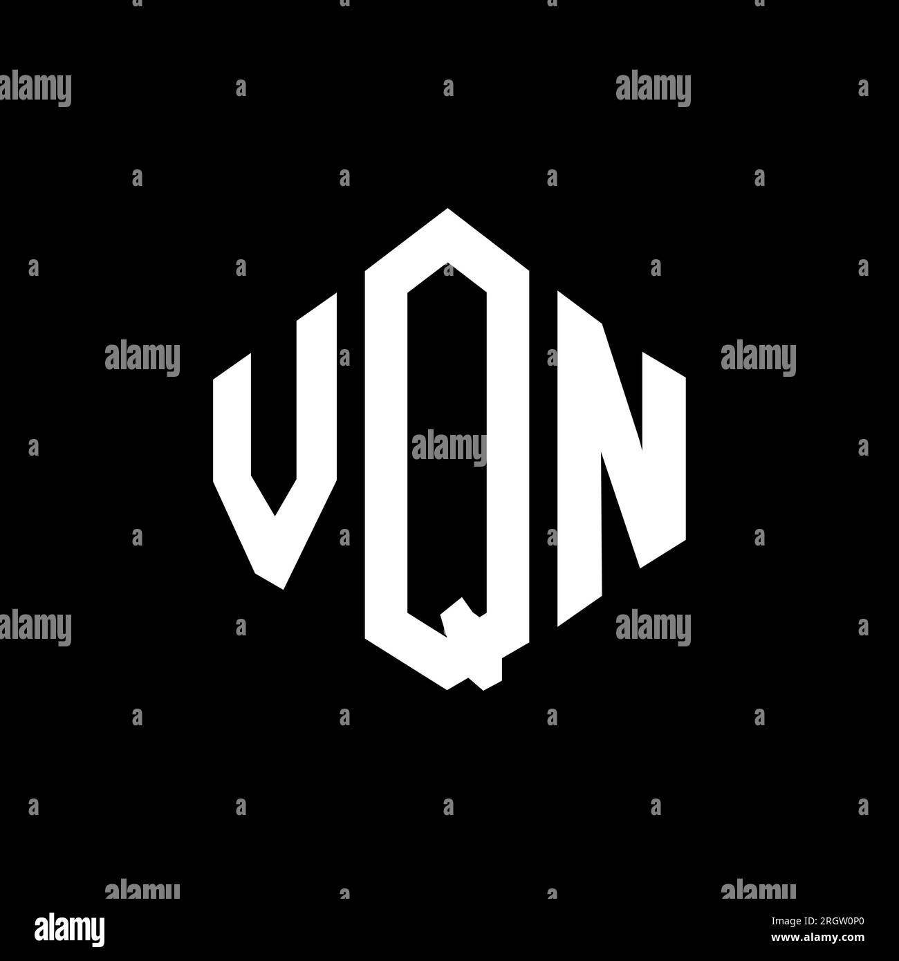 VQN letter logo design with polygon shape. VQN polygon and cube shape ...