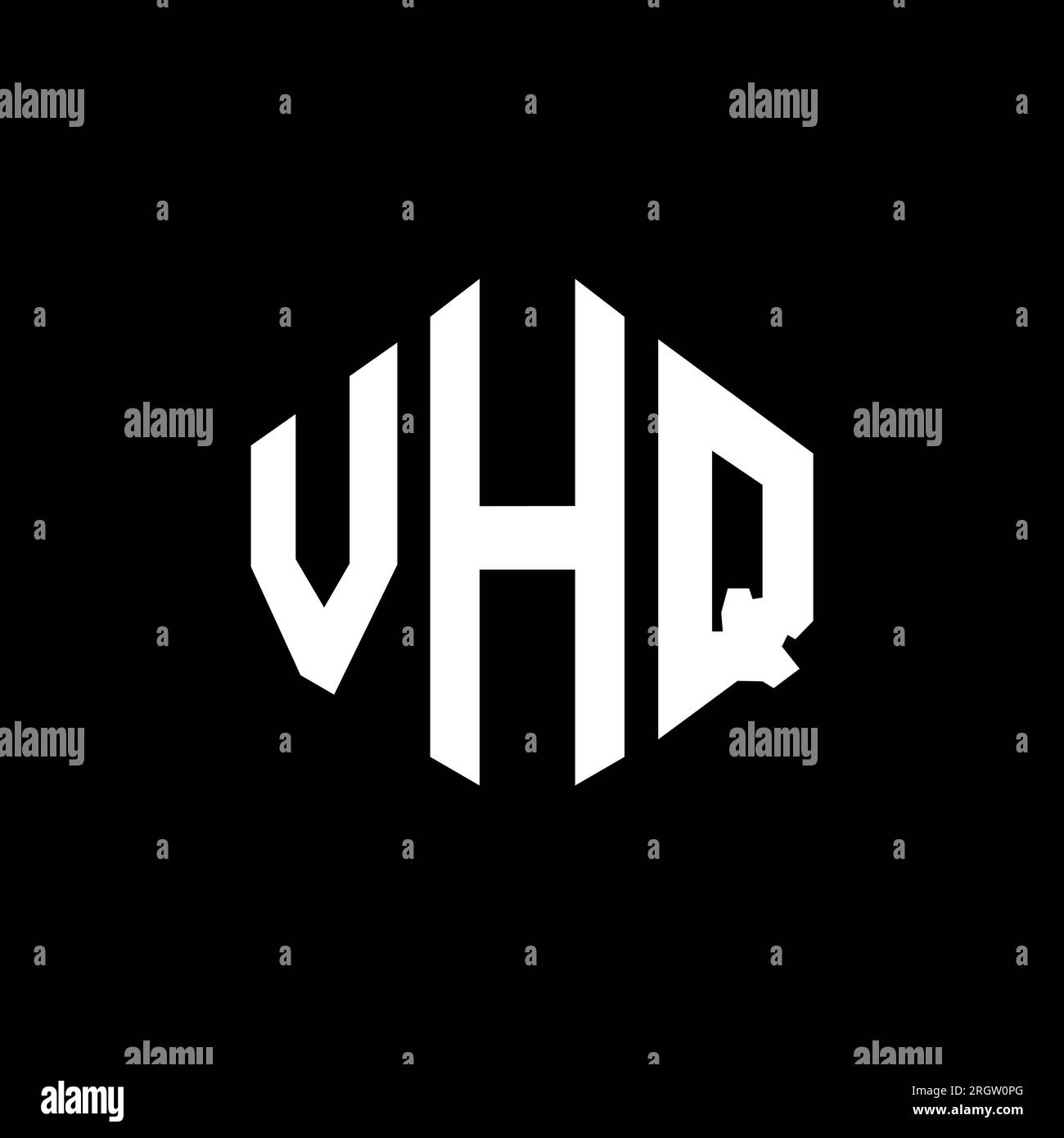 VHQ letter logo design with polygon shape. VHQ polygon and cube shape ...