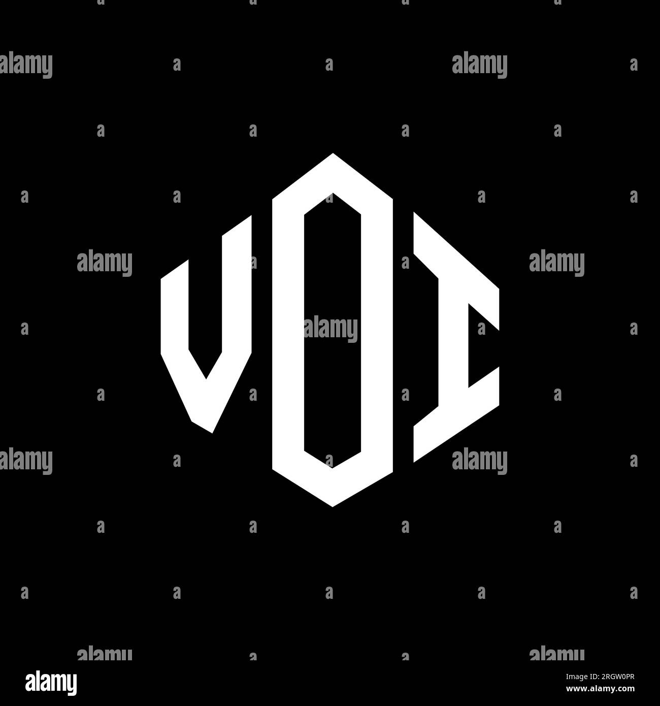 VOI letter logo design with polygon shape. VOI polygon and cube shape ...