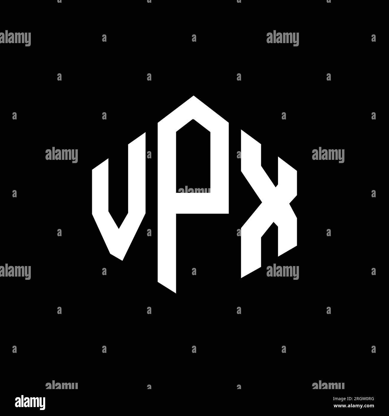 VPX letter logo design with polygon shape. VPX polygon and cube shape ...