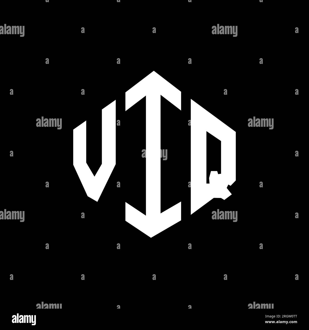 VIQ letter logo design with polygon shape. VIQ polygon and cube shape ...