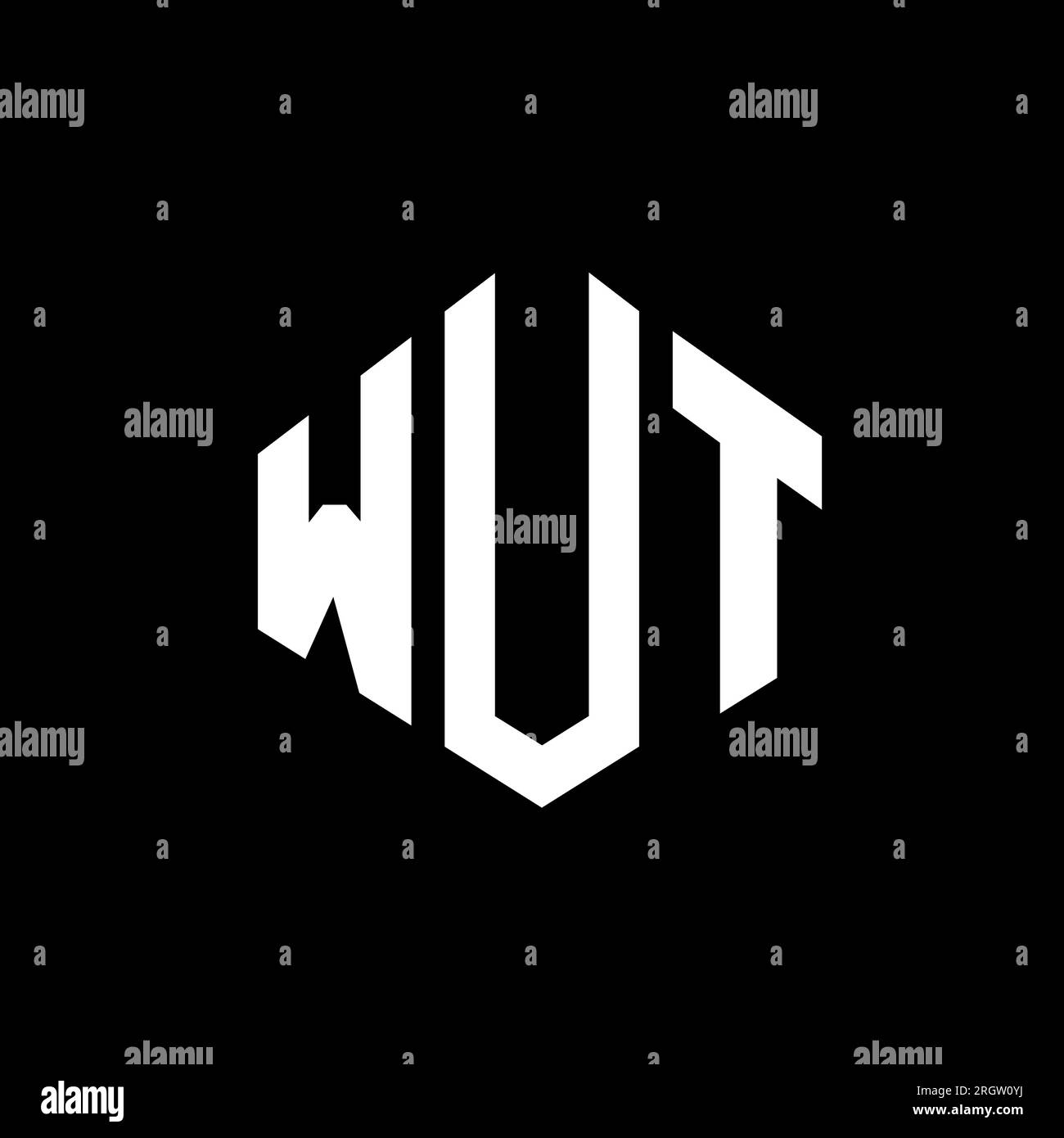 WUT letter logo design with polygon shape. WUT polygon and cube shape ...