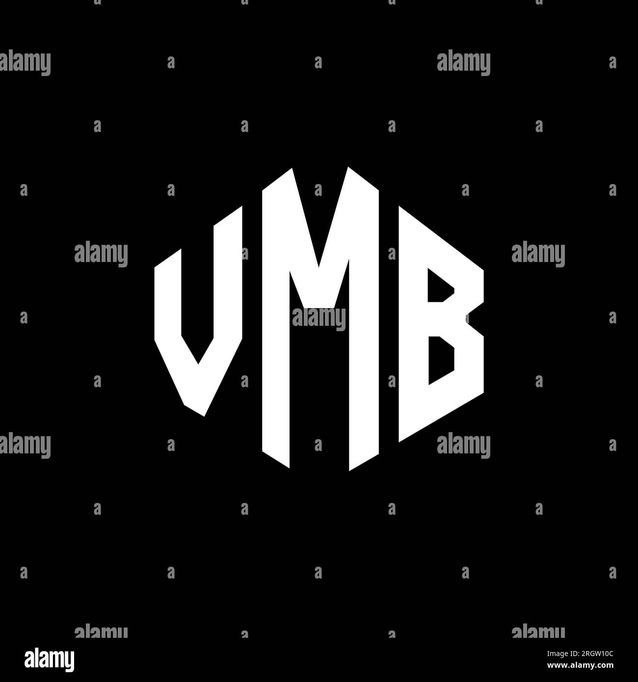 VMB letter logo design with polygon shape. VMB polygon and cube shape ...