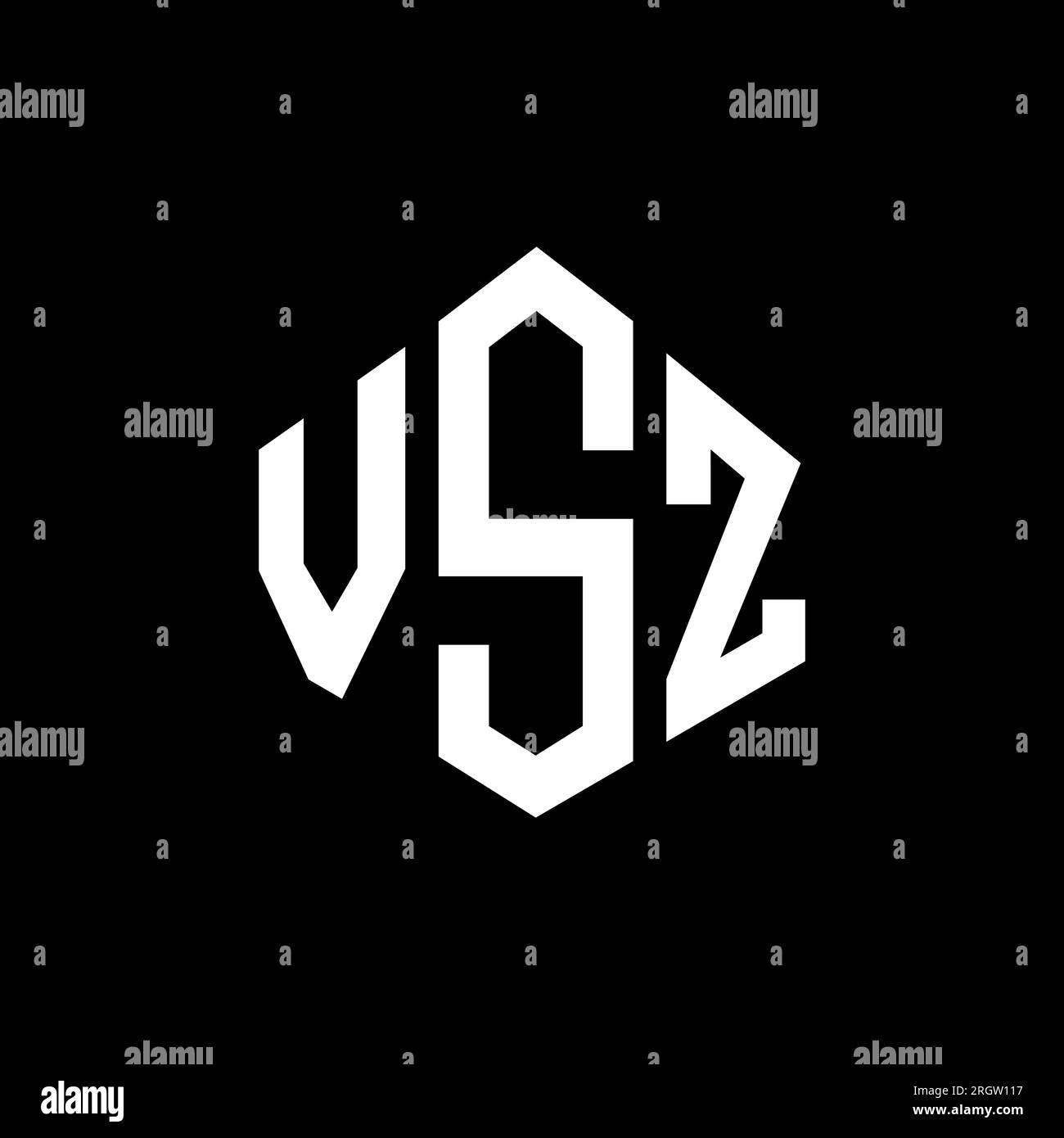 VSZ letter logo design with polygon shape. VSZ polygon and cube shape ...