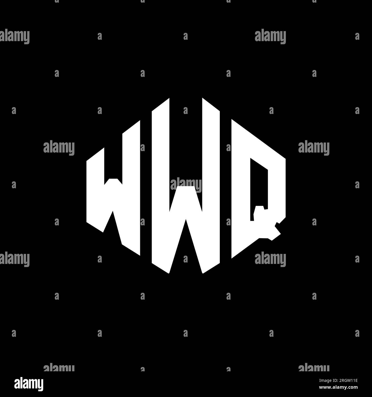 WWQ letter logo design with polygon shape. WWQ polygon and cube shape ...