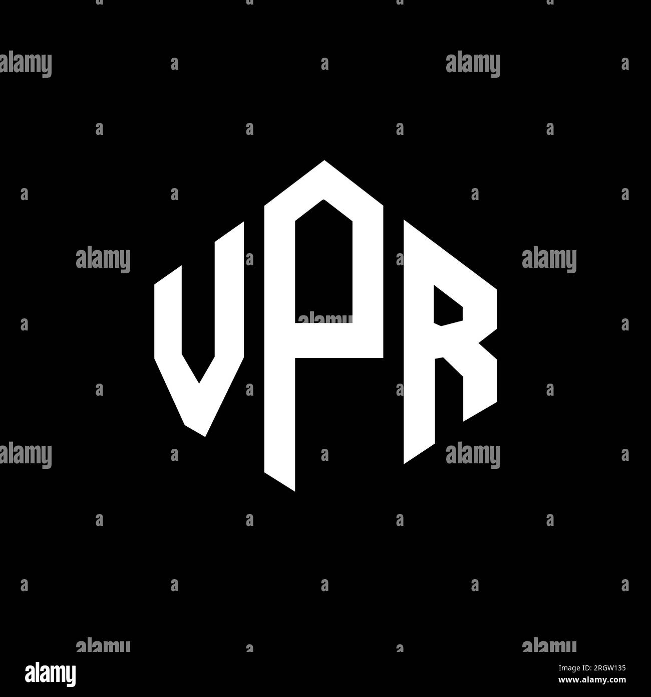 VPR letter logo design with polygon shape. VPR polygon and cube shape ...