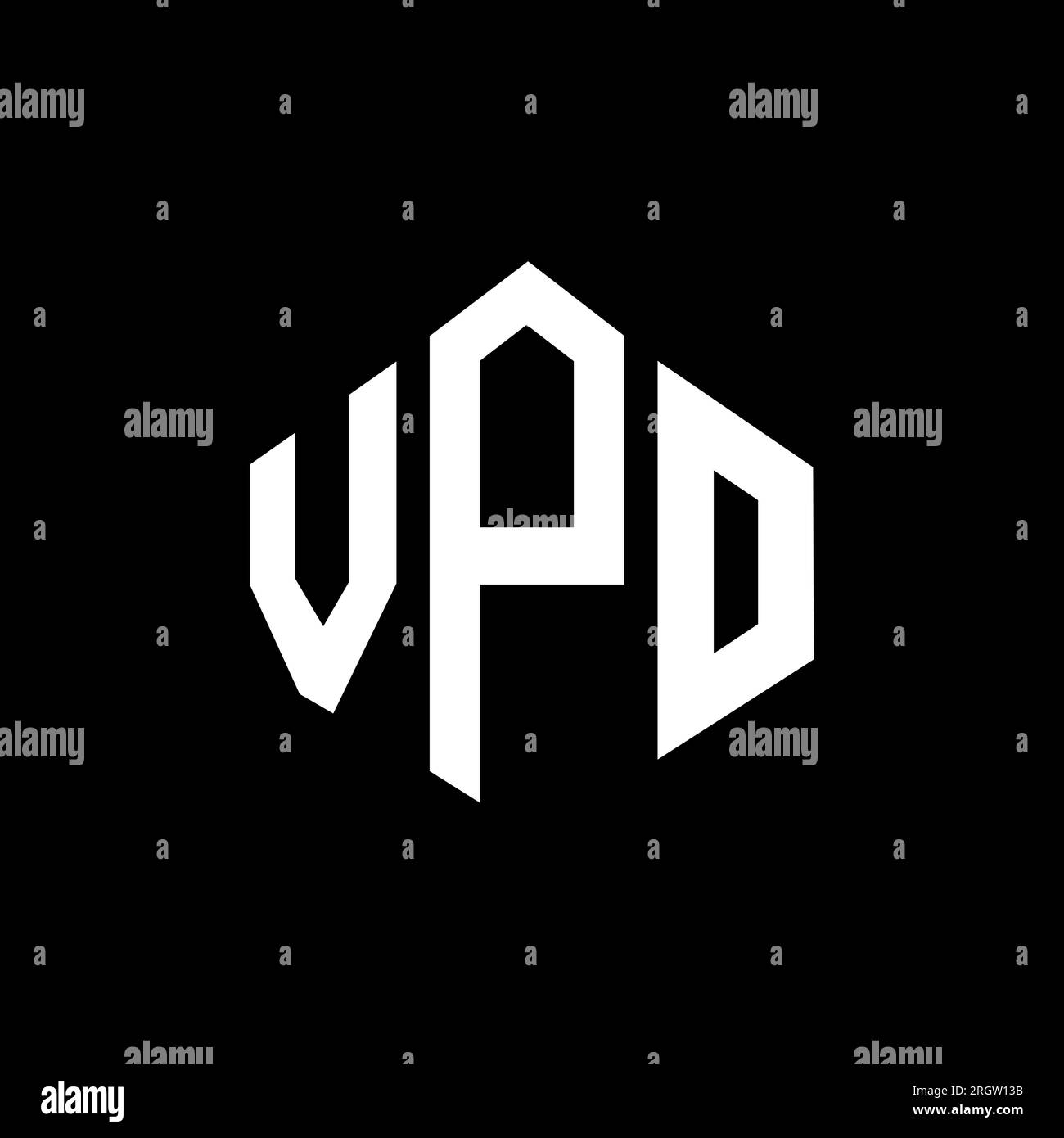 VPO letter logo design with polygon shape. VPO polygon and cube shape ...