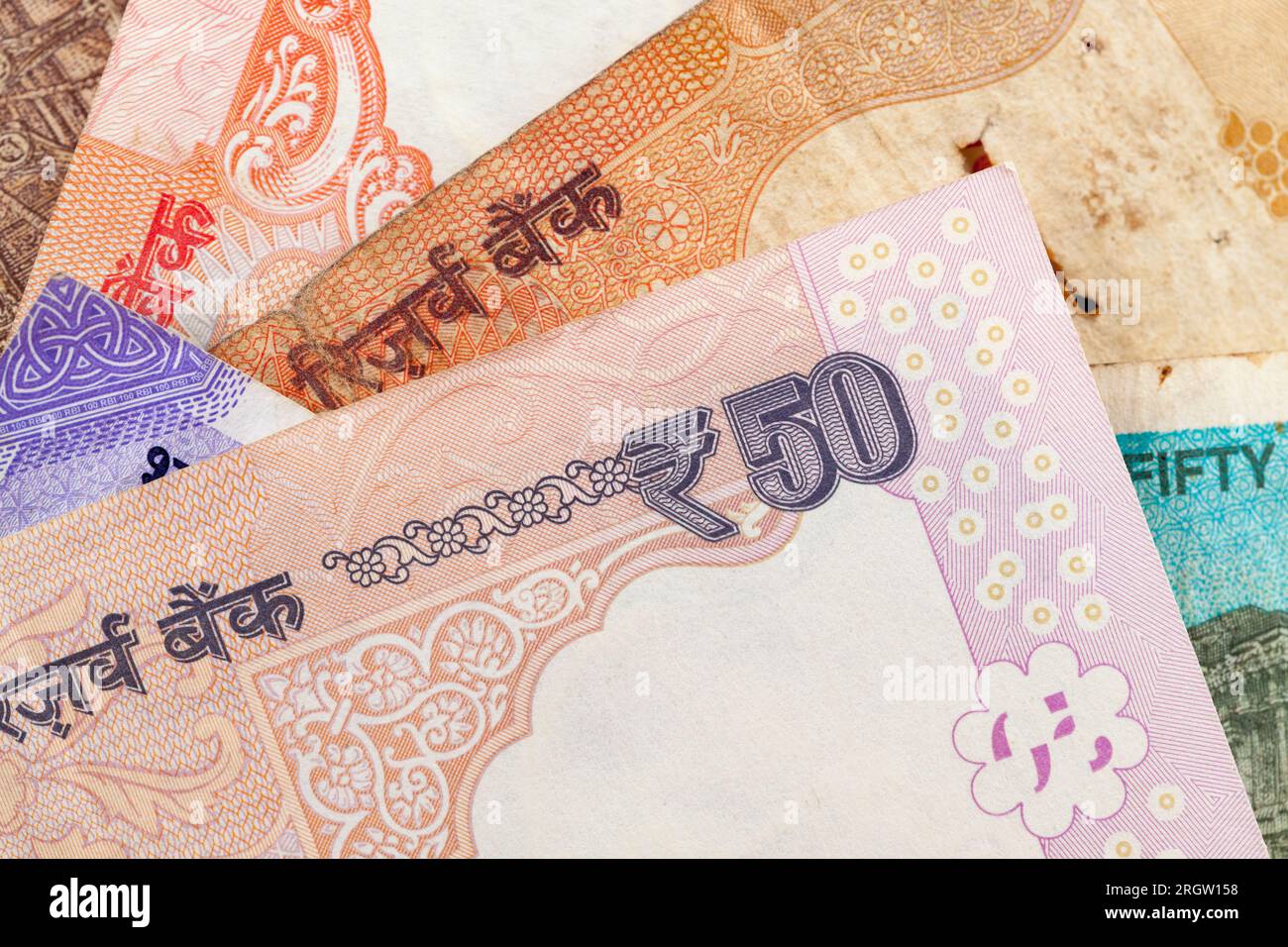 old indian cash with inscriptions for their identification, close up of ...