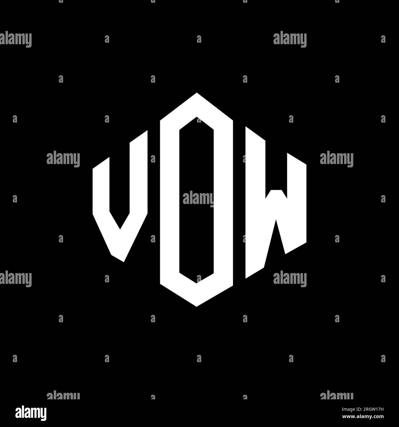 Vow Letter Logo Design With Polygon Shape Vow Polygon And Cube Shape Logo Design Vow Hexagon
