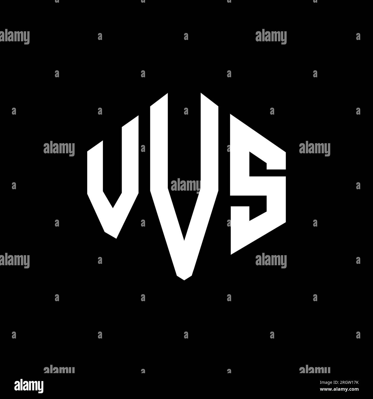 VVS letter logo design with polygon shape. VVS polygon and cube shape ...