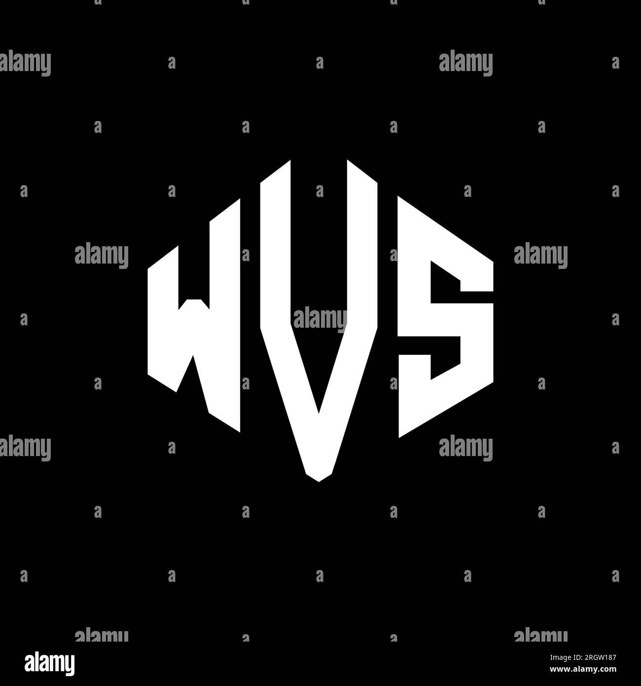 WVS letter logo design with polygon shape. WVS polygon and cube shape ...
