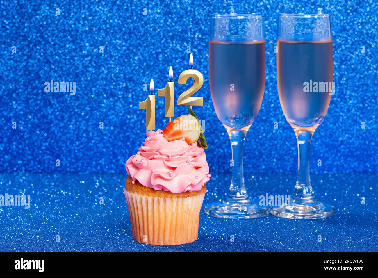 Cupcake With Number For Celebration Of Birthday Or Anniversary; Number ...