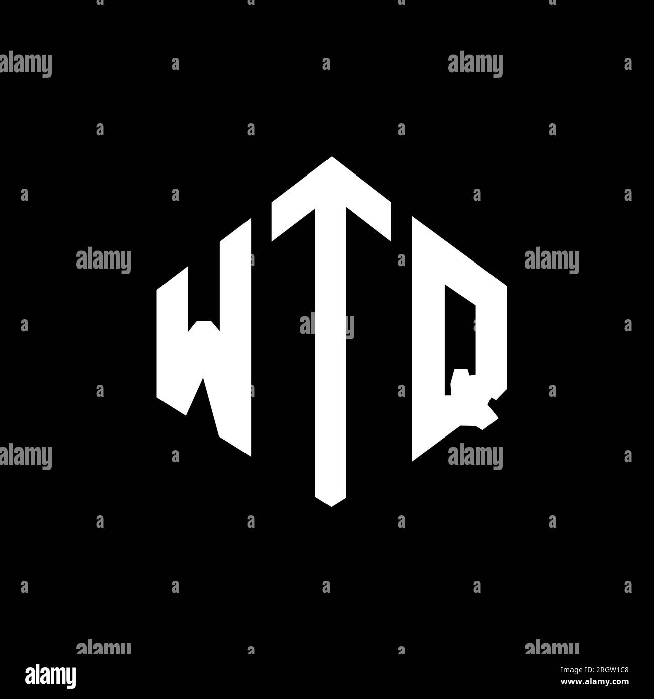 WTQ letter logo design with polygon shape. WTQ polygon and cube shape ...