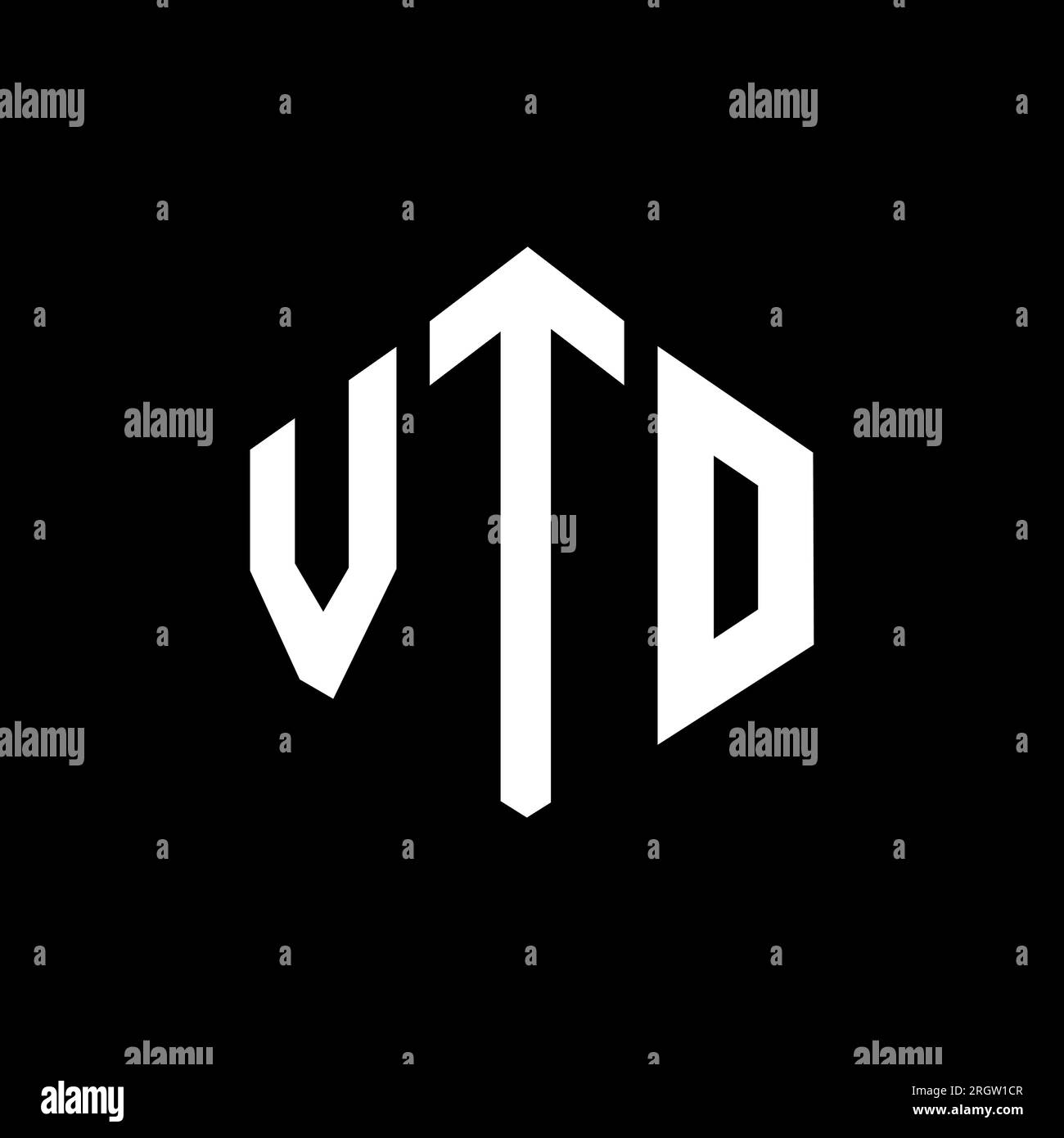 VTO letter logo design with polygon shape. VTO polygon and cube shape ...