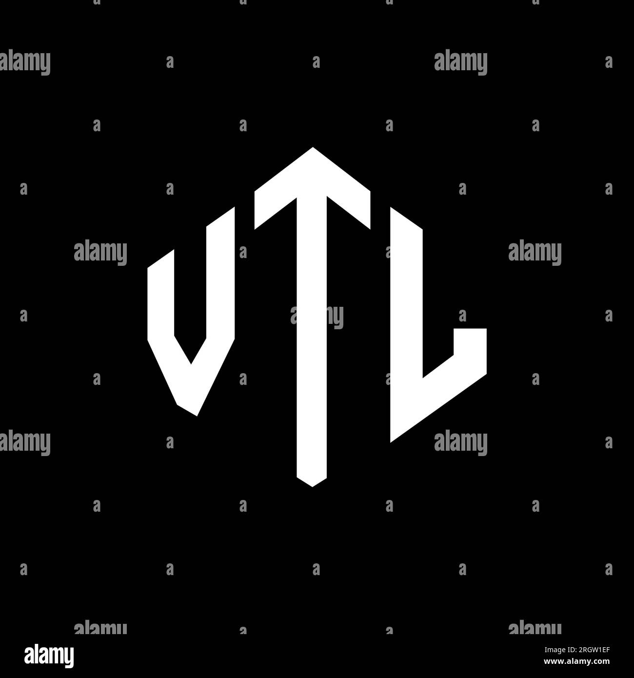 VTL letter logo design with polygon shape. VTL polygon and cube shape ...