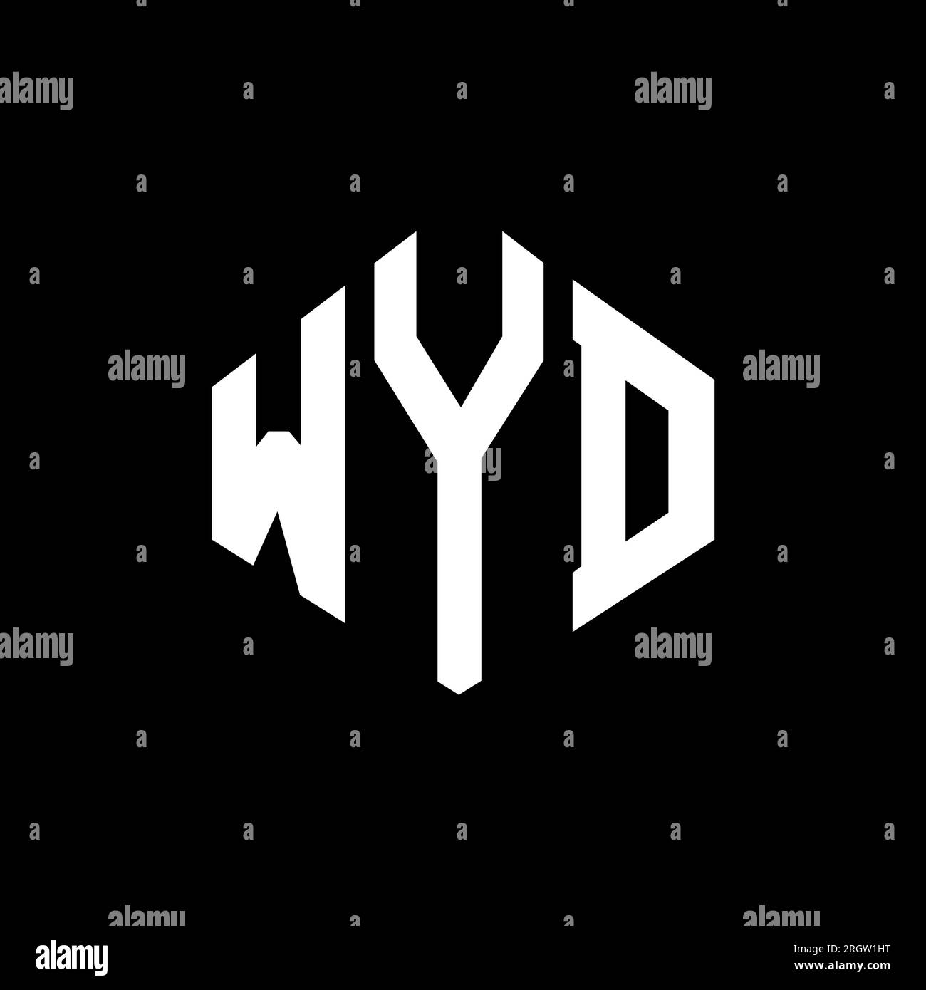 WYD letter logo design with polygon shape. WYD polygon and cube shape ...