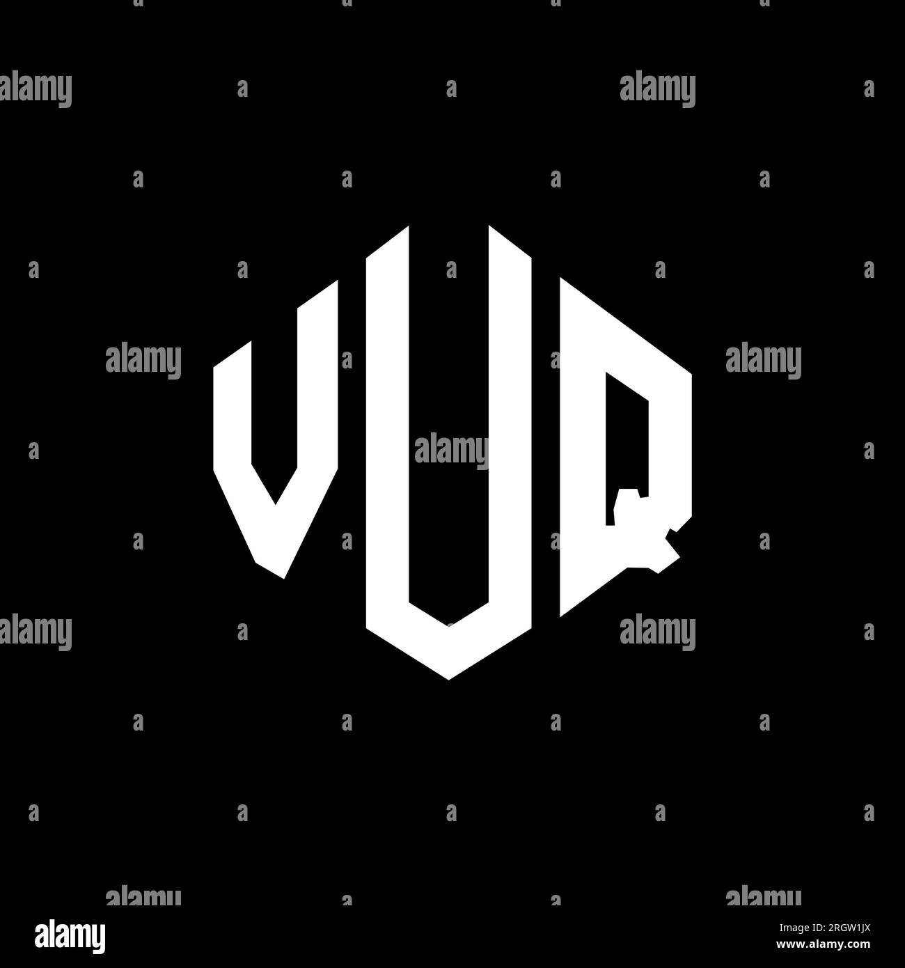 VUQ letter logo design with polygon shape. VUQ polygon and cube shape ...