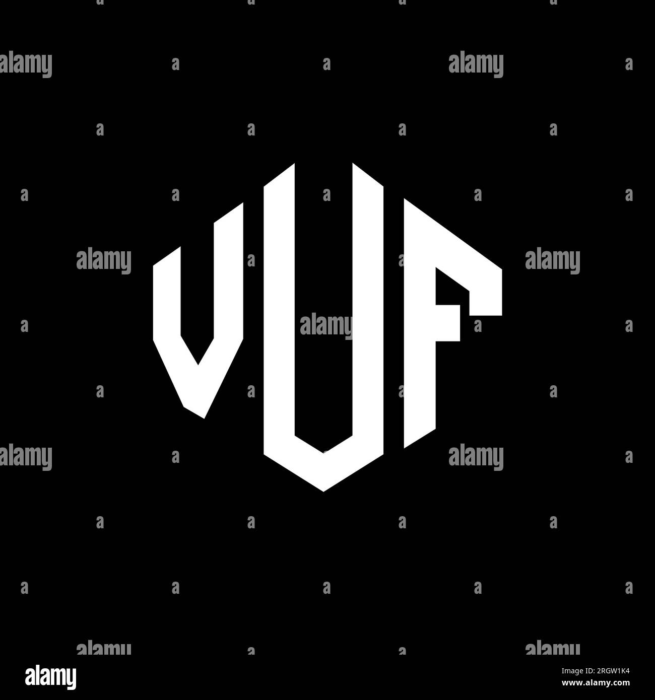 VUF letter logo design with polygon shape. VUF polygon and cube shape ...