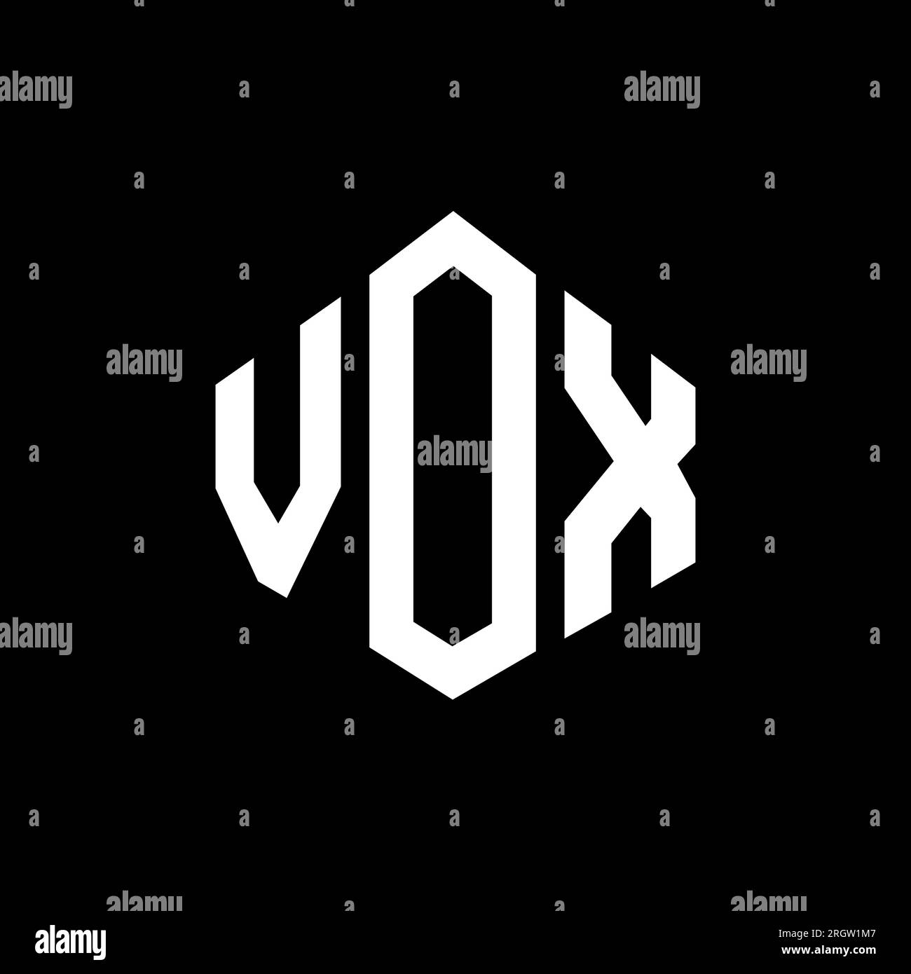 VOX letter logo design with polygon shape. VOX polygon and cube shape ...