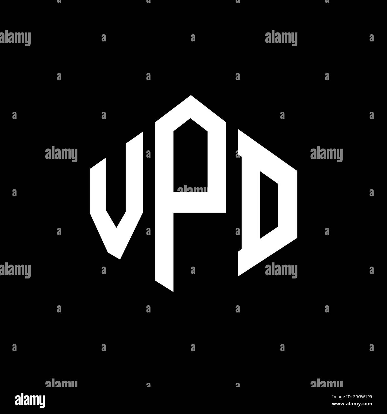 VPD letter logo design with polygon shape. VPD polygon and cube shape ...